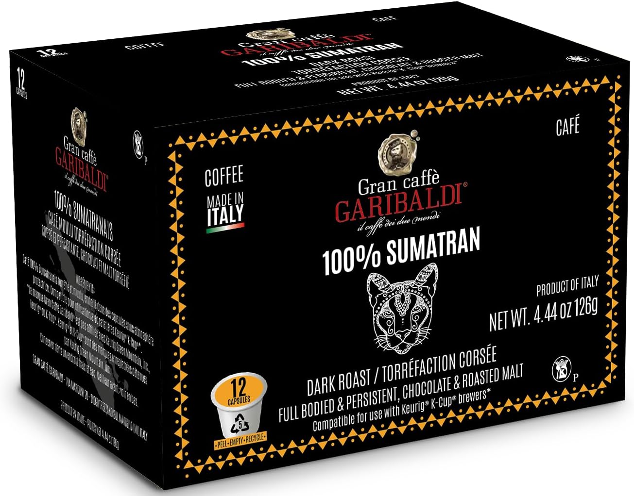 Amazon.com: Caffè Garibaldi Sumatran Coffee Pods, Single-Serve Capsules ...