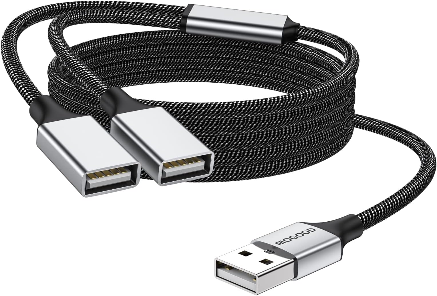 USB Splitter Cable MOGOOD USB y Splitter Adapter Dual USB 2.0 Power ...