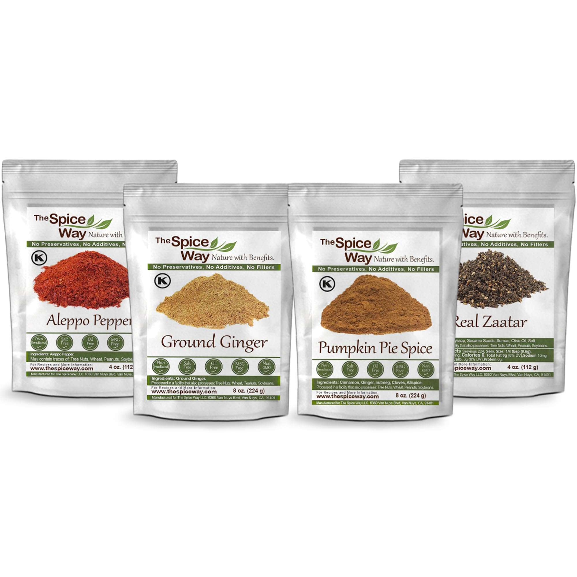 Amazon.com : The Spice Way Pumpkin Pie Spice 8 oz, Ginger Powder 8 oz ...