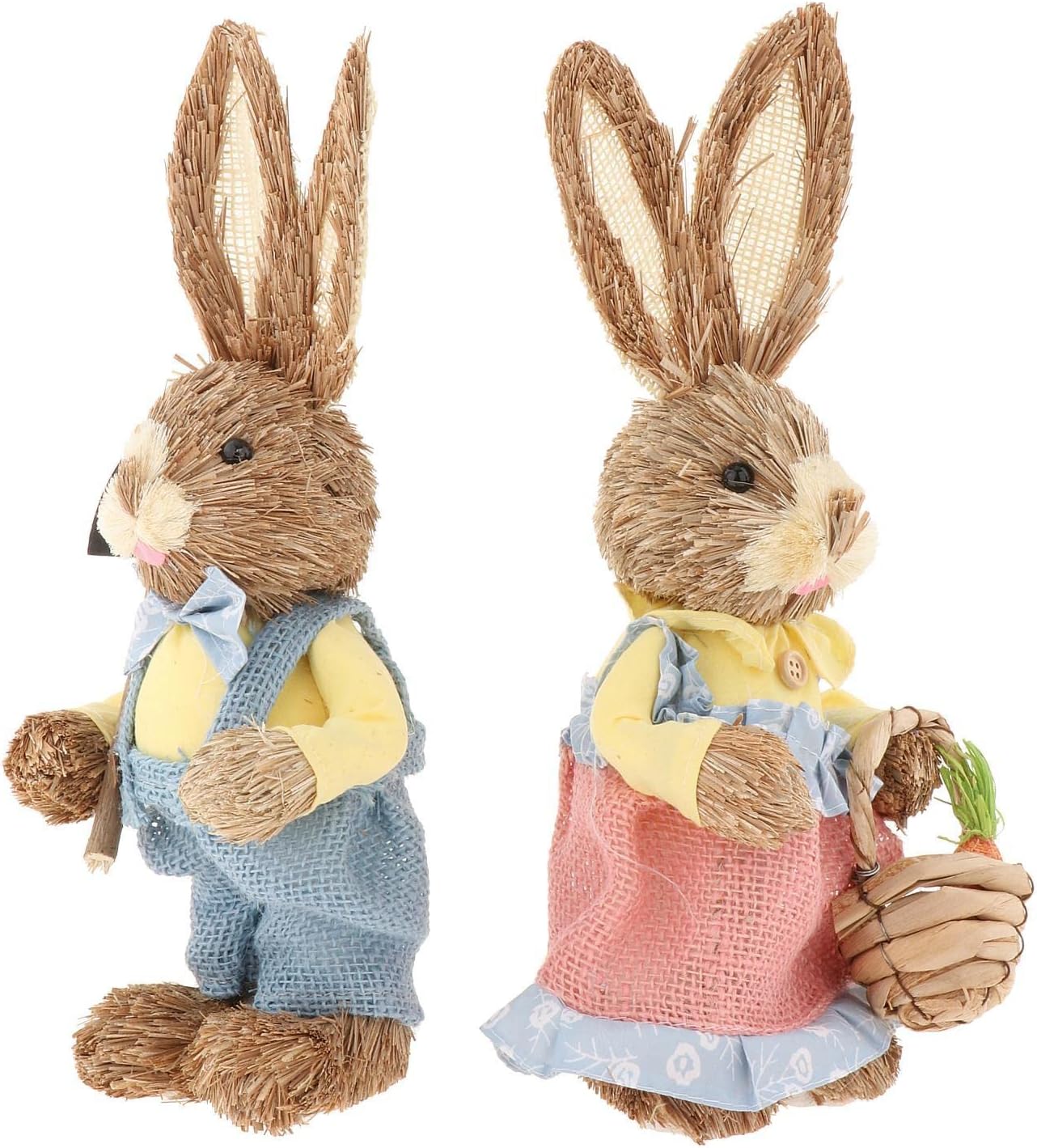 Amazon.com: UGPLM Easter Straw Bunny 35cm Party Supplies Standing Art ...