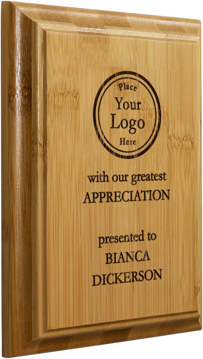 Amazon.com: Personalized Solid Bamboo Recognition Plaque and Award ...