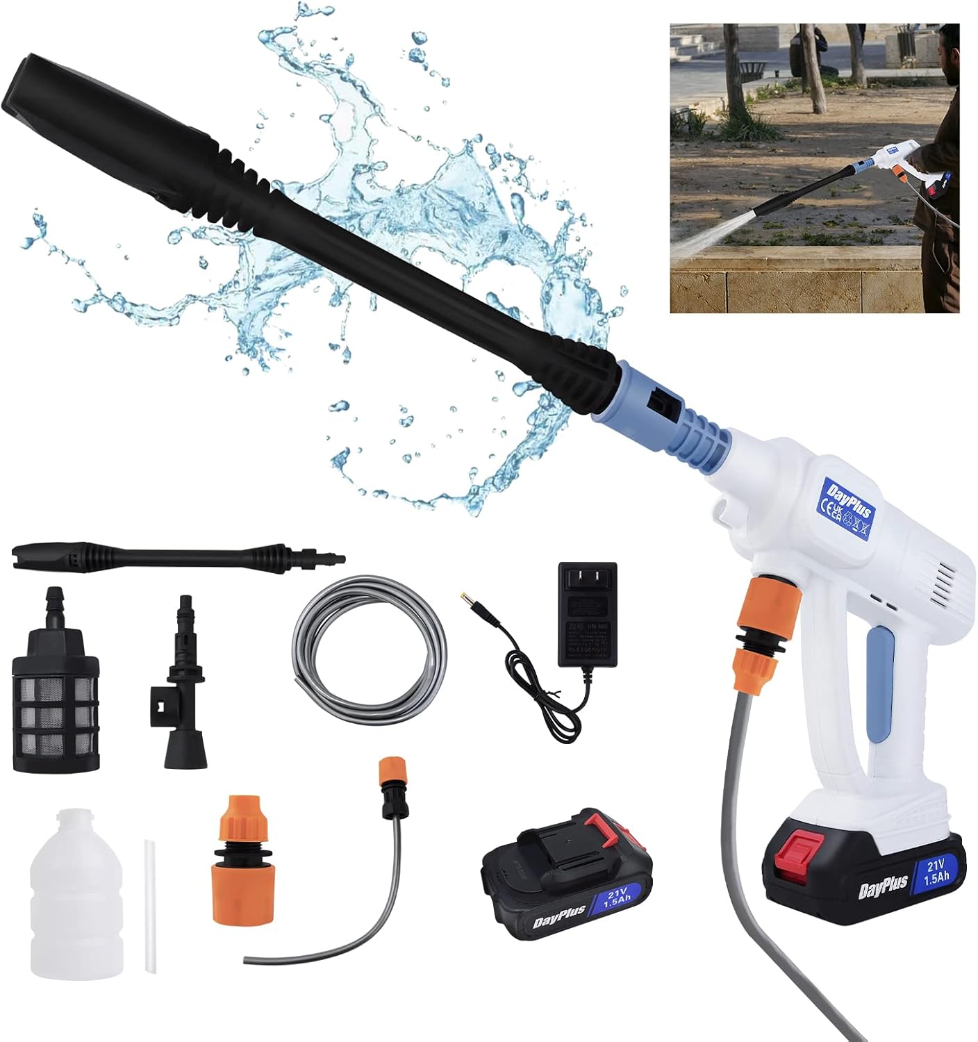 Amazon.com : Power Washer, Cordless High Pressure Washer Portable Power ...