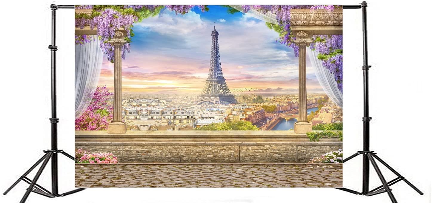 Yeele 15x10ft Paris Eiffel Tower Backdrop Vinyl Paris Panorama ...