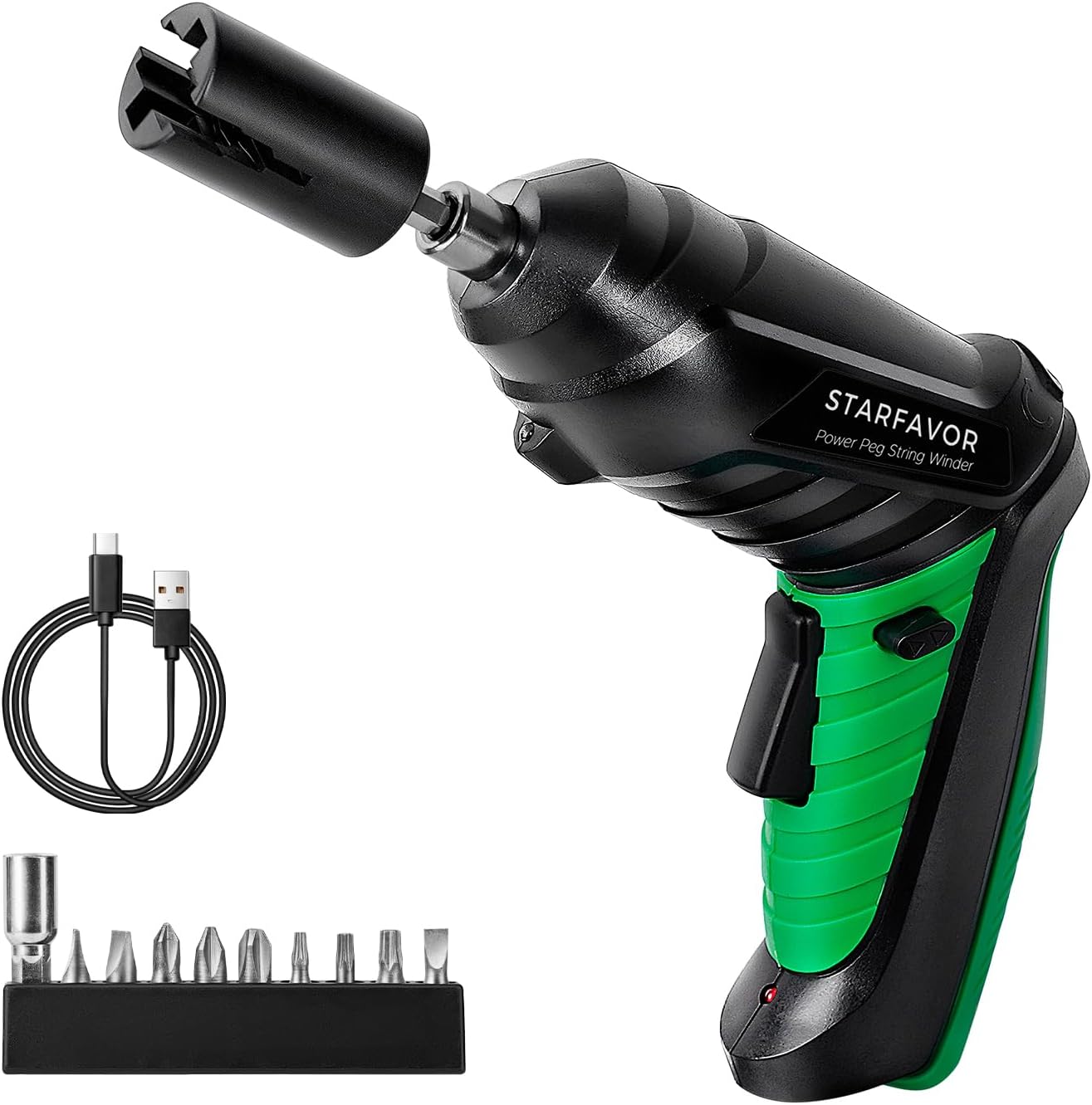 Amazon.com: 2PCS Guitar Electric Drill Bit String Peg Winder, String ...