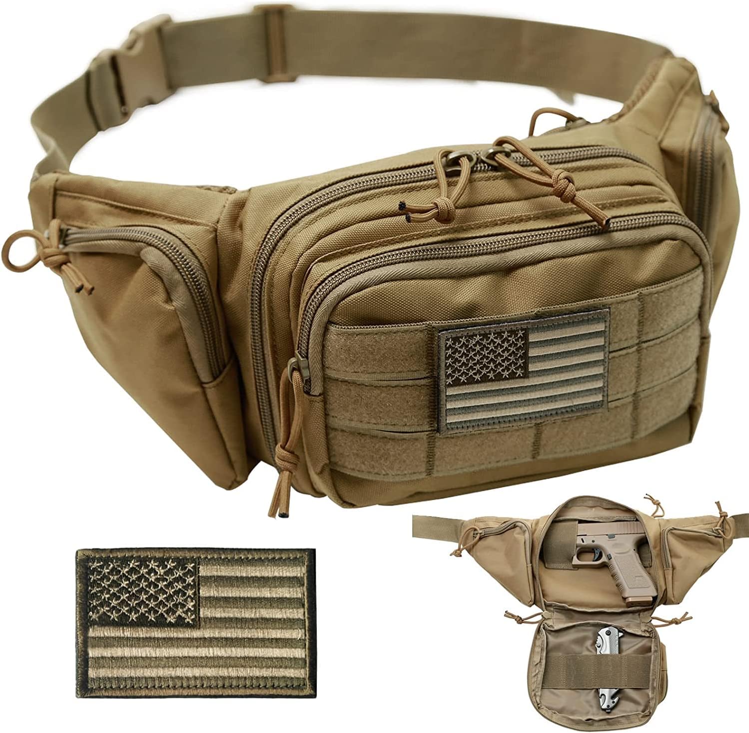 Amazon.com: Aolamegs Concealed Carry Pistol Pouch-Fanny Pack Holster ...