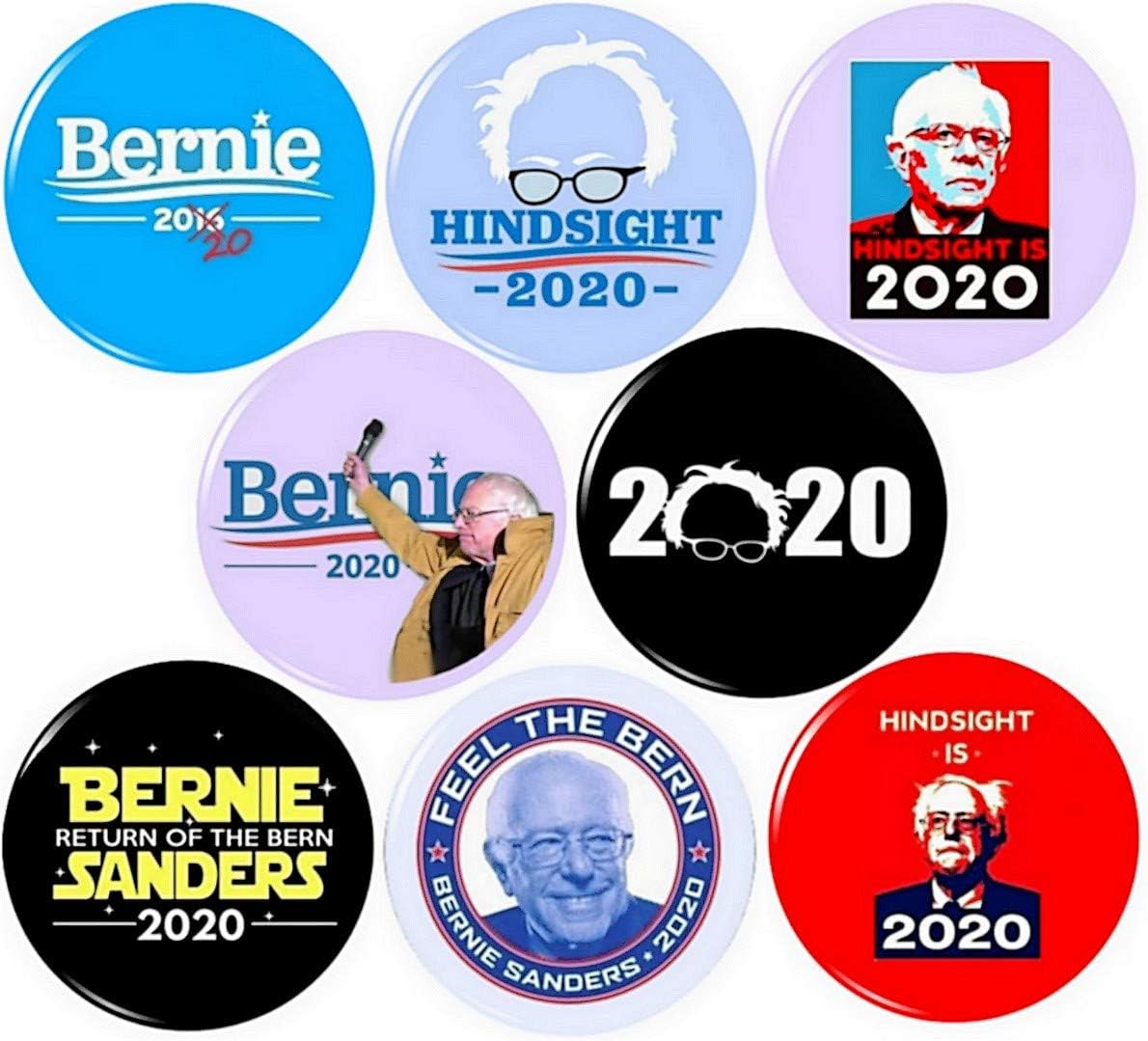 Amazon.com: BERNIE SANDERS 2020 8 NEW 1 Inch (25mm) Set of 8 Pinback ...