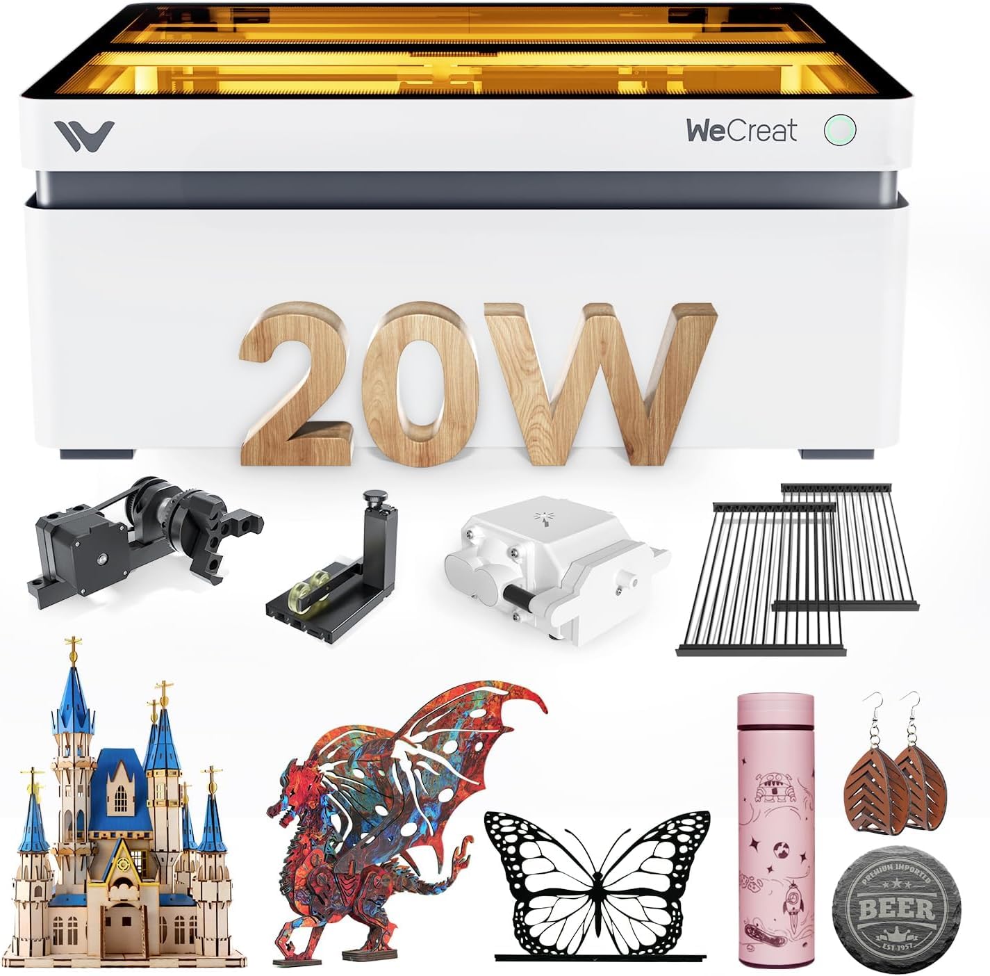 WECREAT Vision Laser Engraver, 20W 4-in-1 Desktop Diode Laser Engraver ...