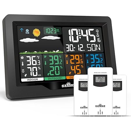 Amazon.com : Weather Stations Wireless Indoor Outdoor with Multiple ...