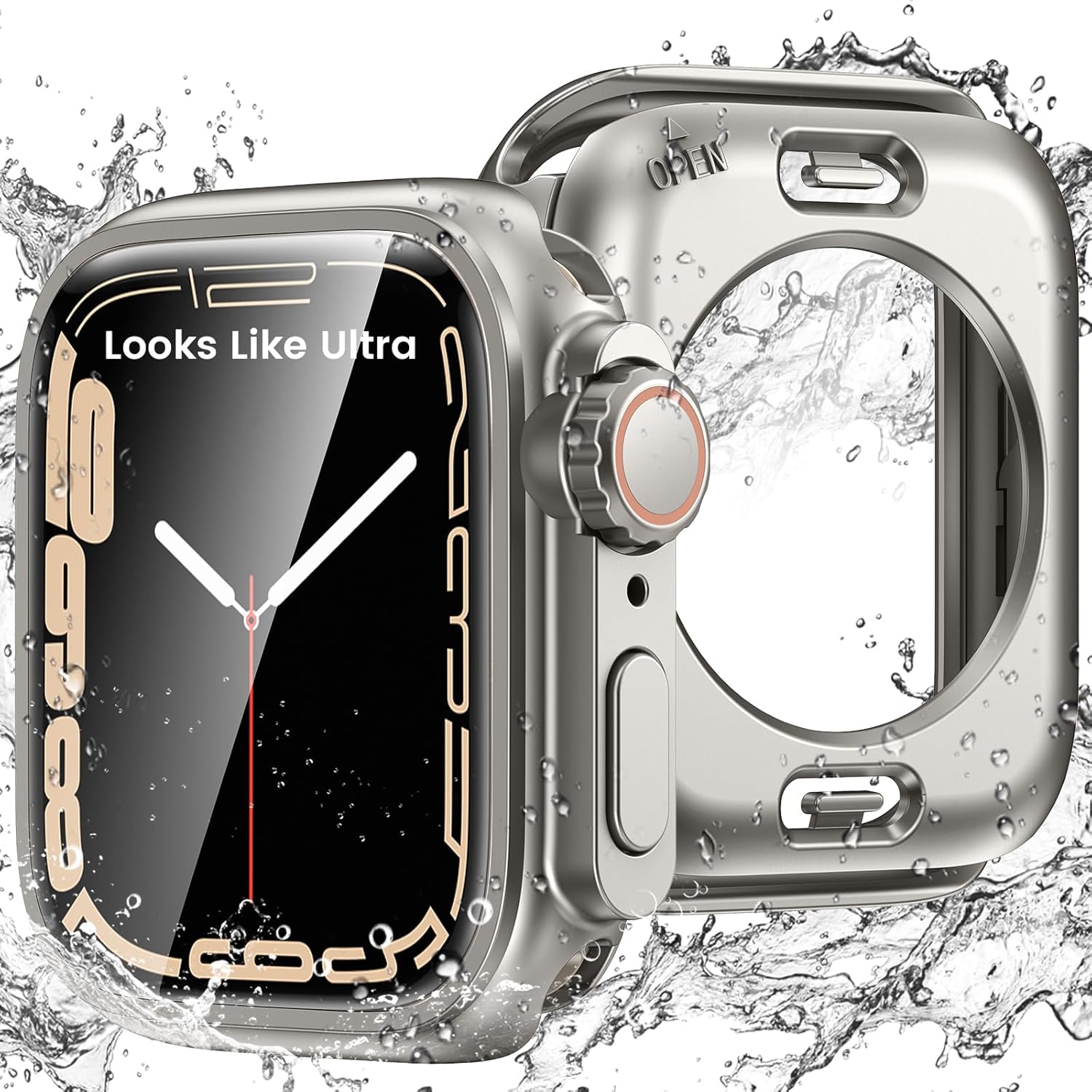 Amazon.com: [2 in 1] Waterproof Case for Apple Watch Series 6 5 4 SE ...