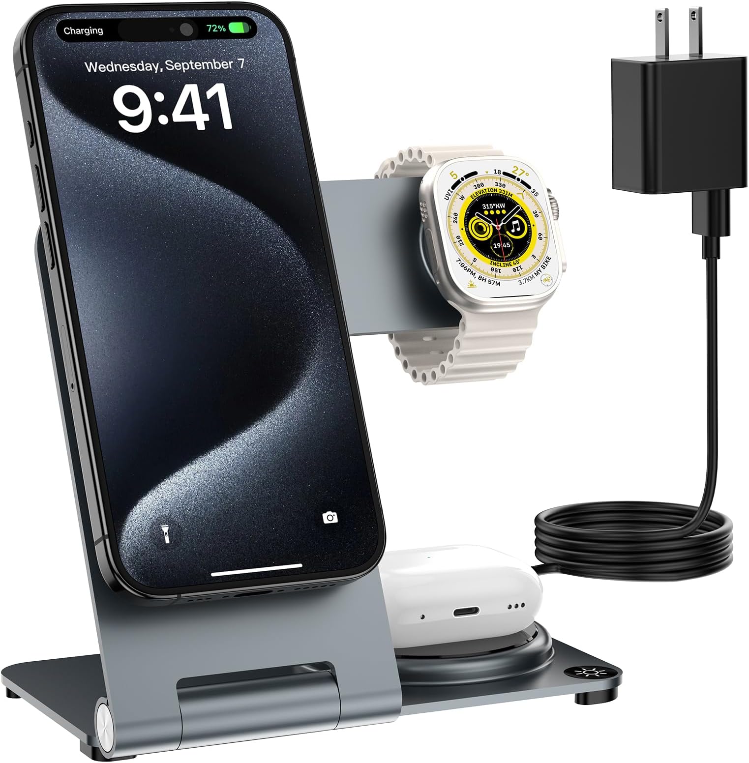 Amazon.com: 5 in 1 Wireless Charger for Apple Multiple Devices 72W Fast ...