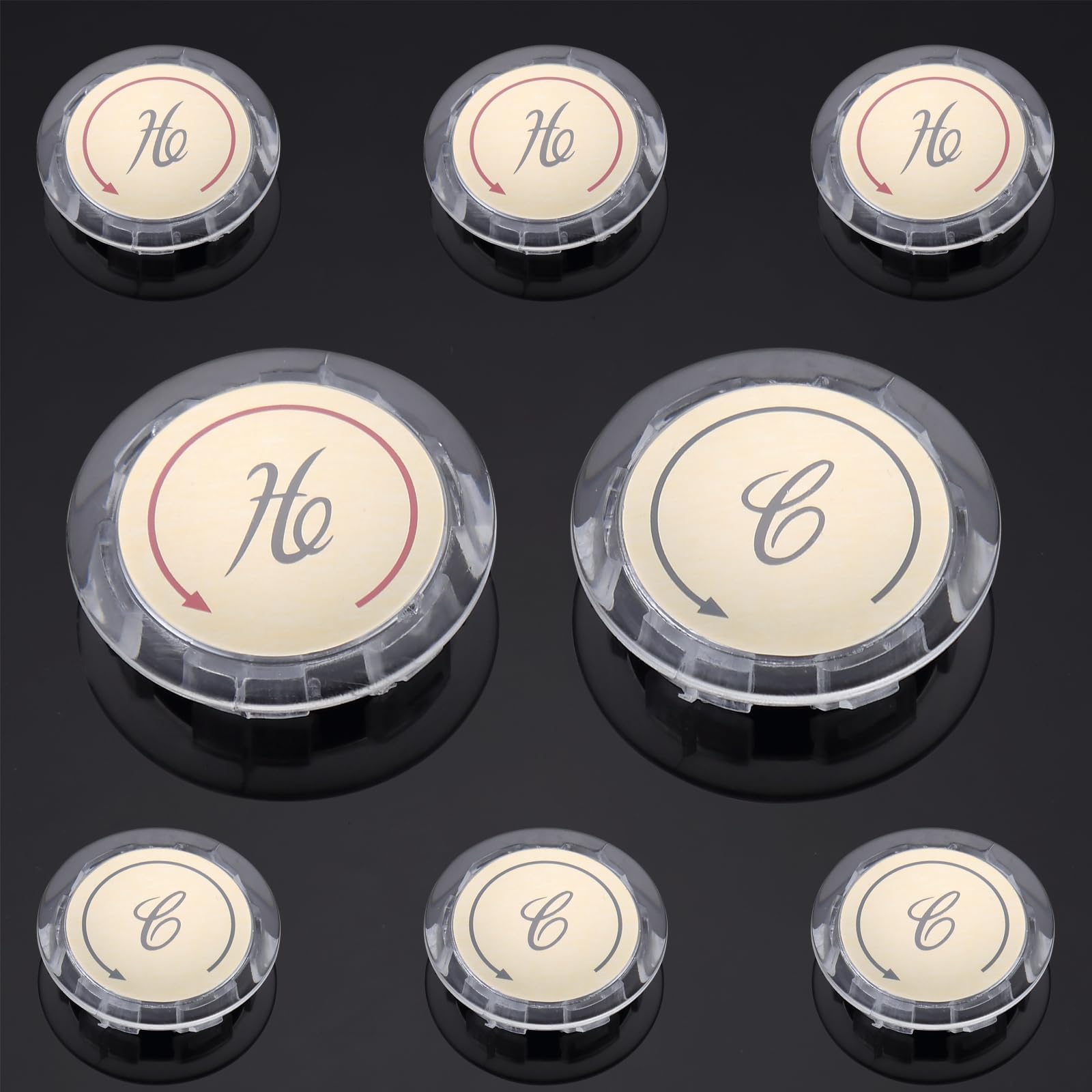 CChiai 4PCS 1-3/16 Inch Inner Diameter Faucet Index Buttons Universal ...