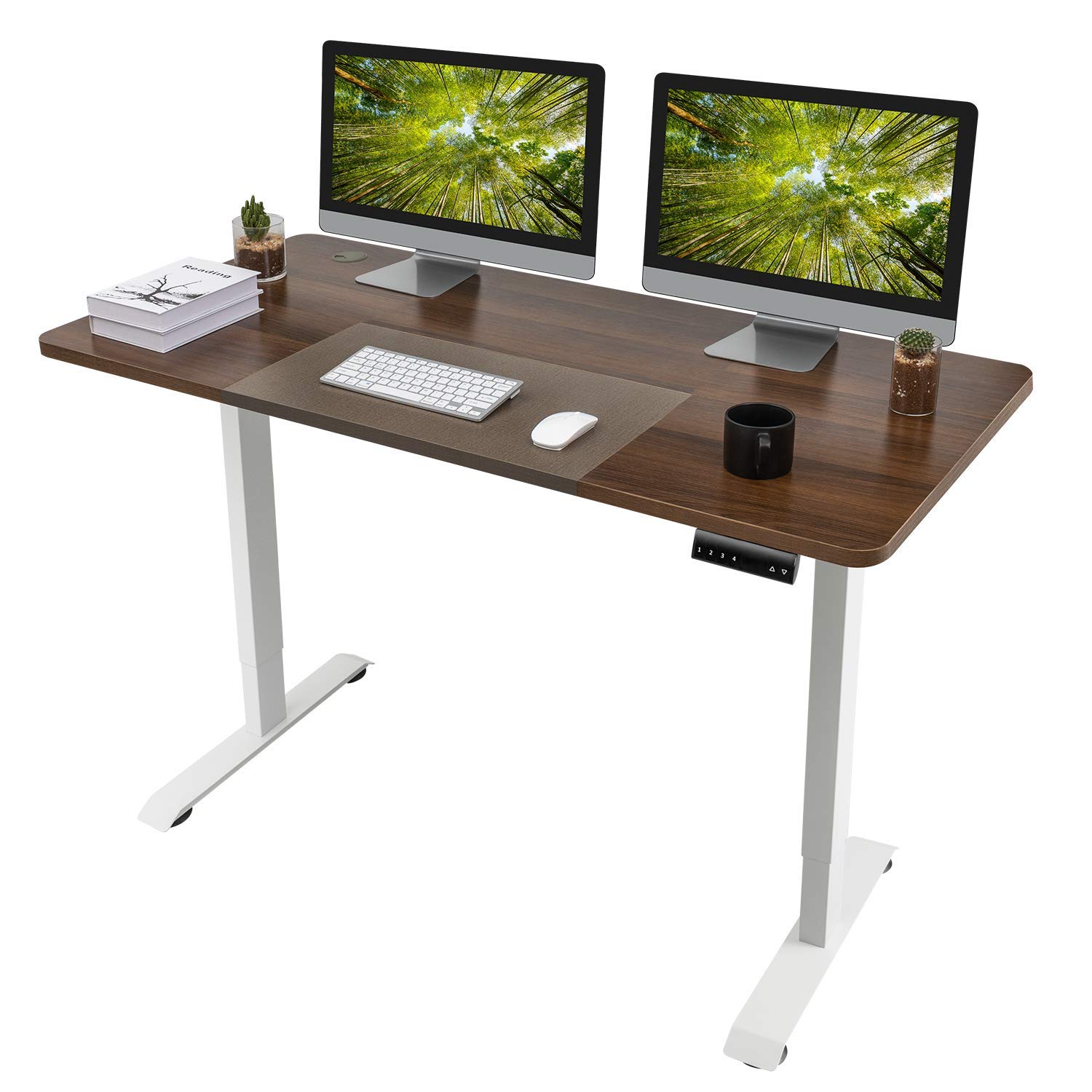 Snapklik.com : Homall Electric Height Adjustable Standing Desk 55 X 28 ...