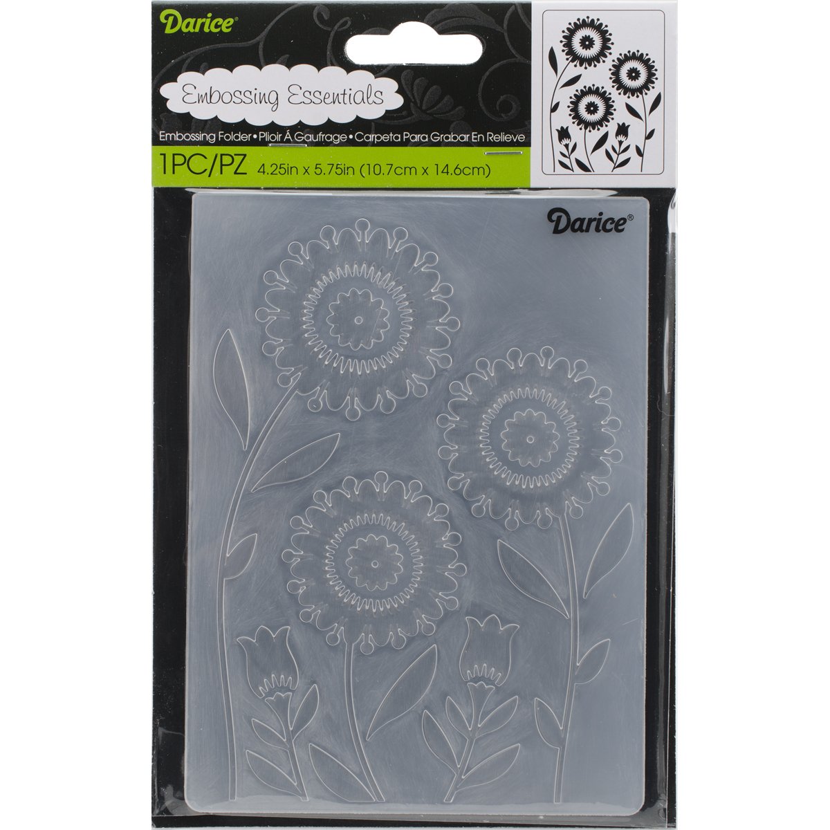 DARICE EMBOSSING FOLDER - CIRCLES FLORAL - ; X ; - 1219-237 ...