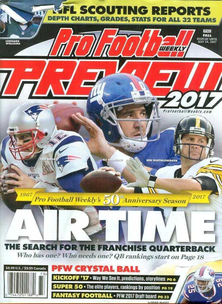Pro Football Weekly Season Preview 2017 Single Issue Magazine – 2017 ...
