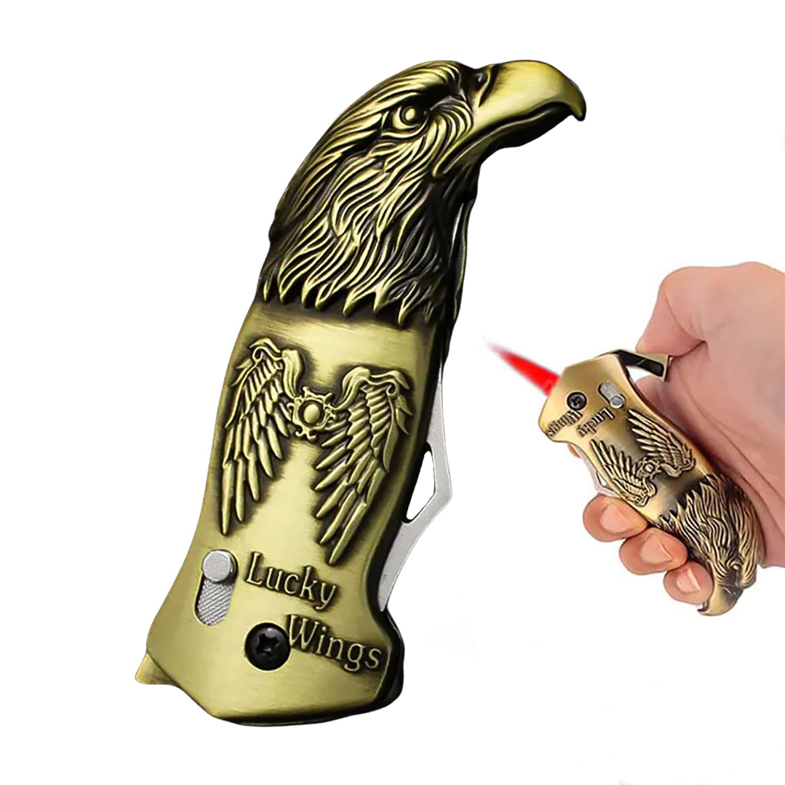 Amazon.com: WEQTETJU Vintage Eagle Torch Lighters, Refillable Metal ...