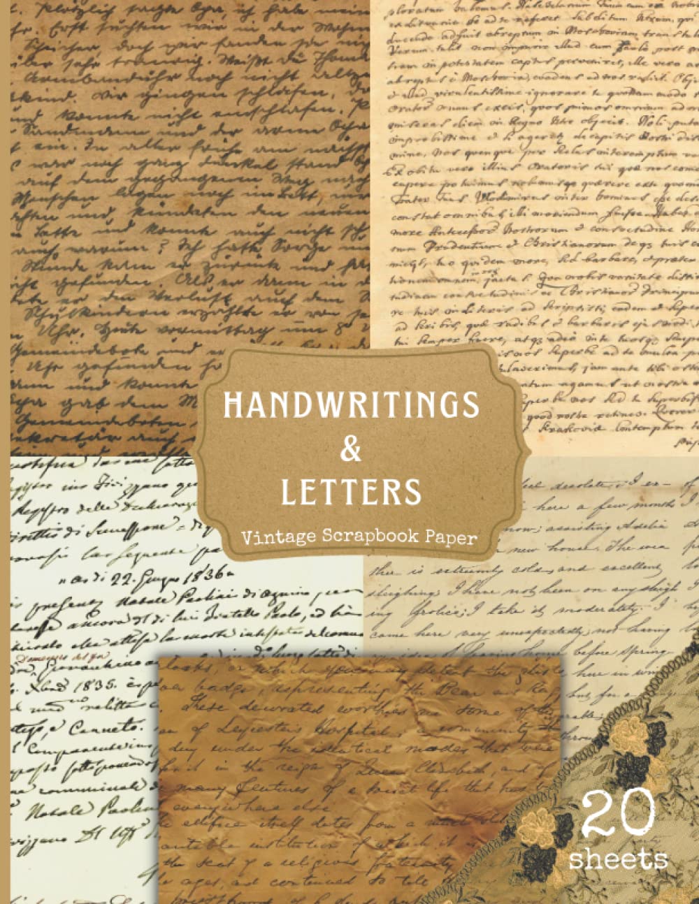 Vintage Handwriting Scrapbook Paper: 20 Double-Sided Sheets Of Vintage ...