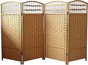 Amazon.com - Short Room Divider,19.68-47.24in Rattan Room Partitions ...