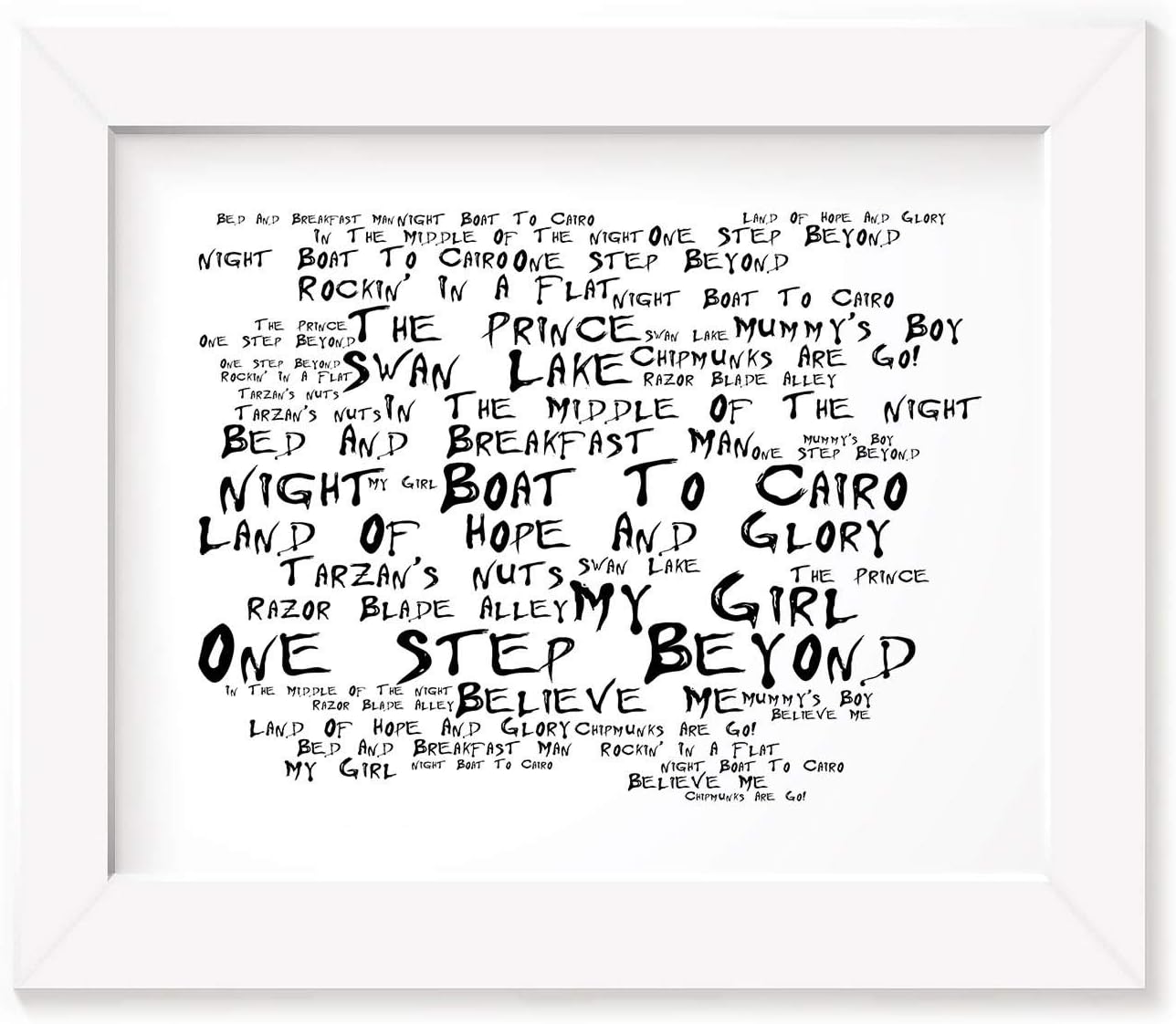 Madness Poster Print - One Step Beyond - Lyrics Gift Signed Art ...