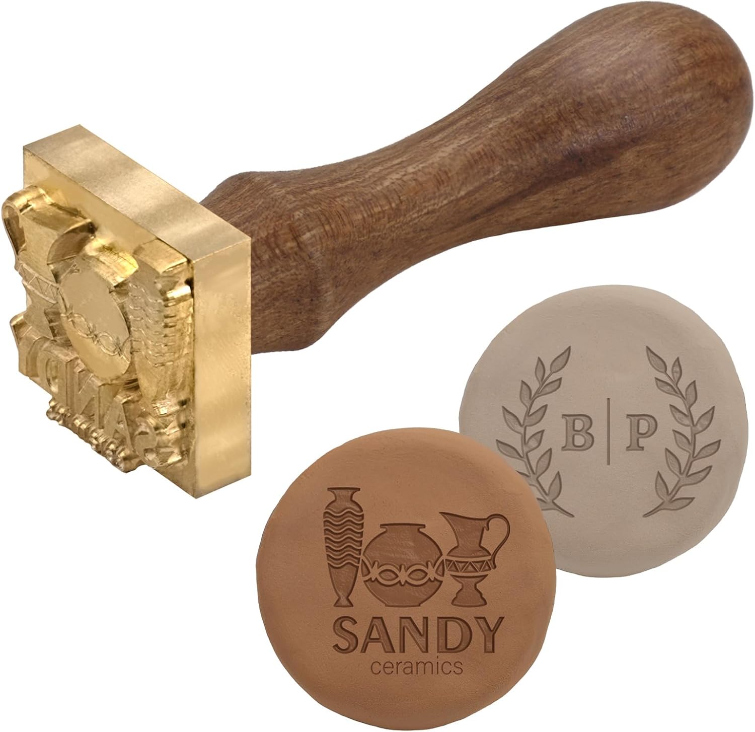 UNIGIFTIME Pottery Stamps for Clay Personalized, Custom Stamp for Air ...