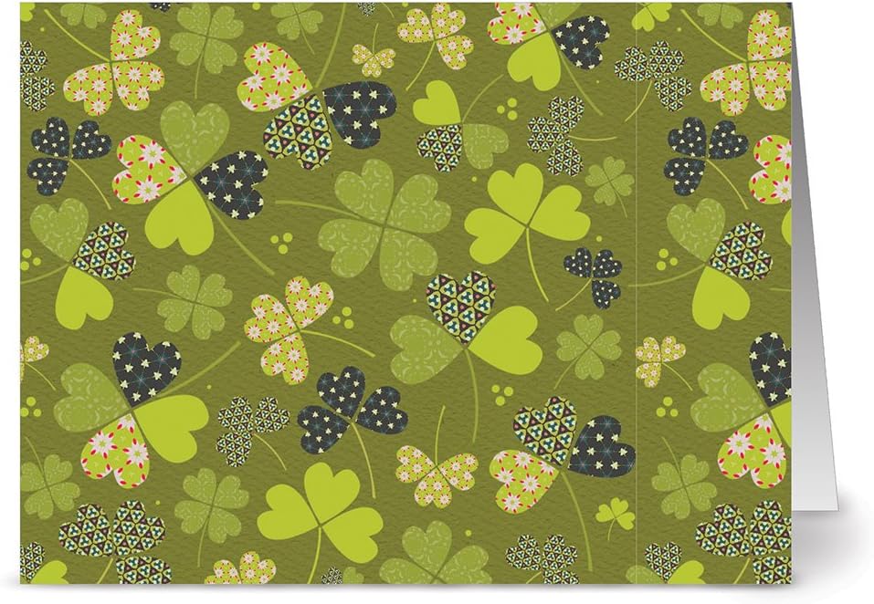 Amazon.com : Shamrock Greeting Card with Envelope (7X5 Inches and Blank ...