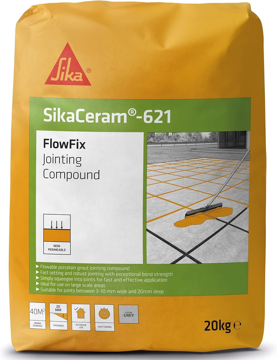 Sika Ceram 621 FlowFix Jointing Compound for Flowable Porcelain ...