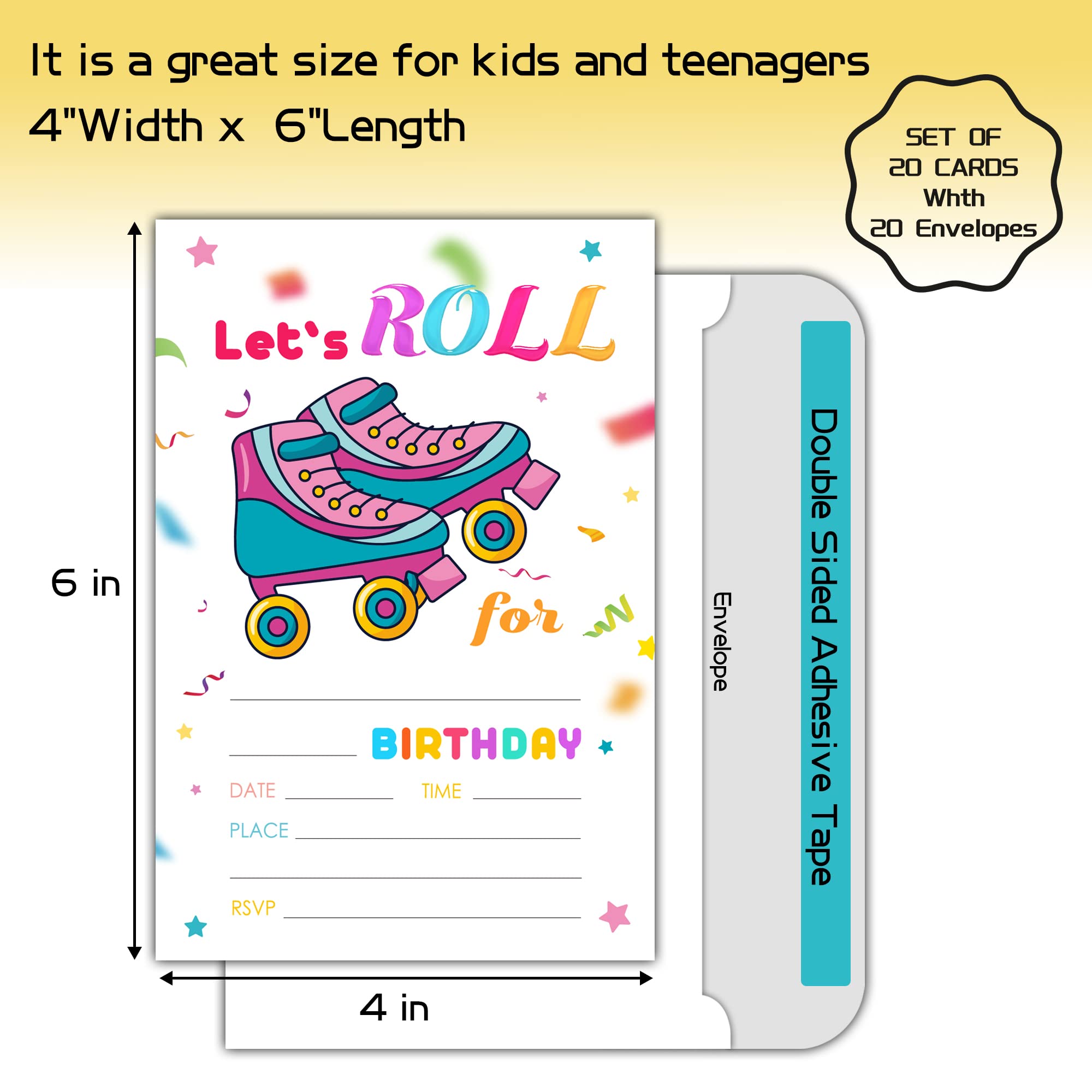 Roller Skating Birthday Party Invitation Printable Roller Disco