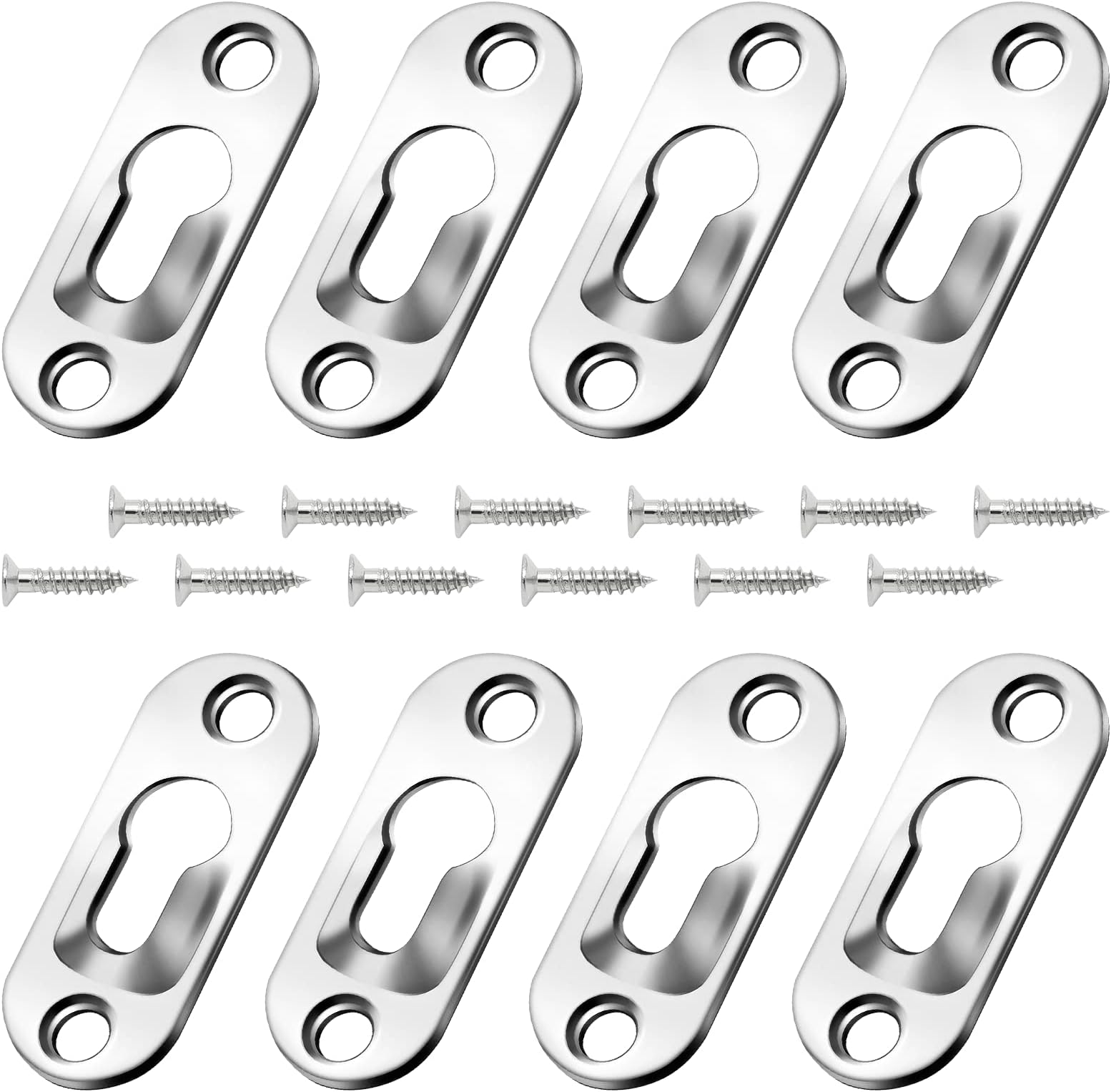 Zorveiio 50 Pcs 1” Single Keyhole Hangers Metal Keyhole Hanger with ...
