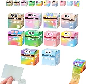 Amazon.com : Cute Monster Pattern Sticky Note, 105PCS/Box Funny Pastel ...