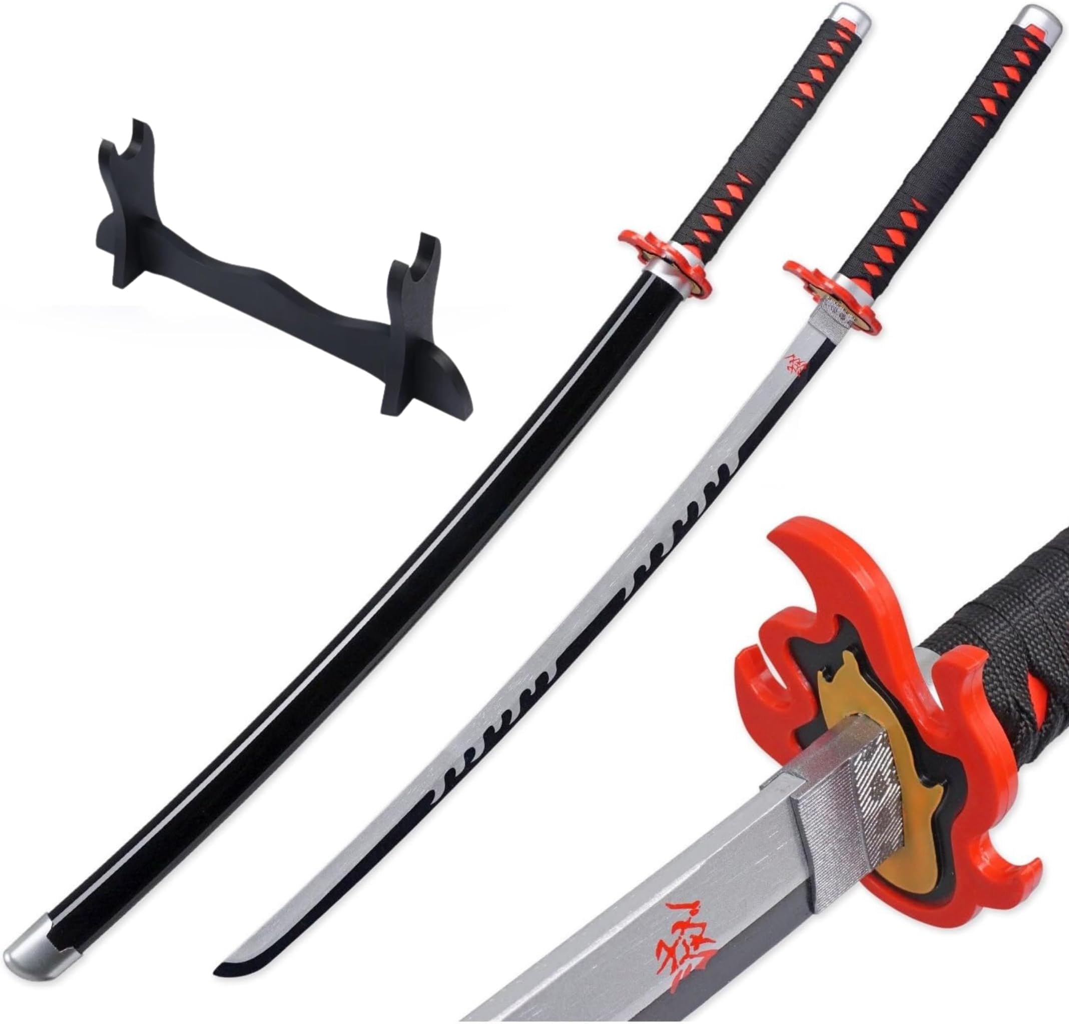 PZOEWUESR Tanjiro Sword, Bamboo Demon Slayer Sword, Tanjiro Katana -41 ...