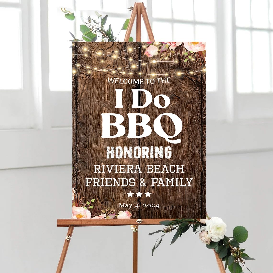 Amazon.com : Personalized I Do BBQ Wedding Engagement Party Yard Sign ...