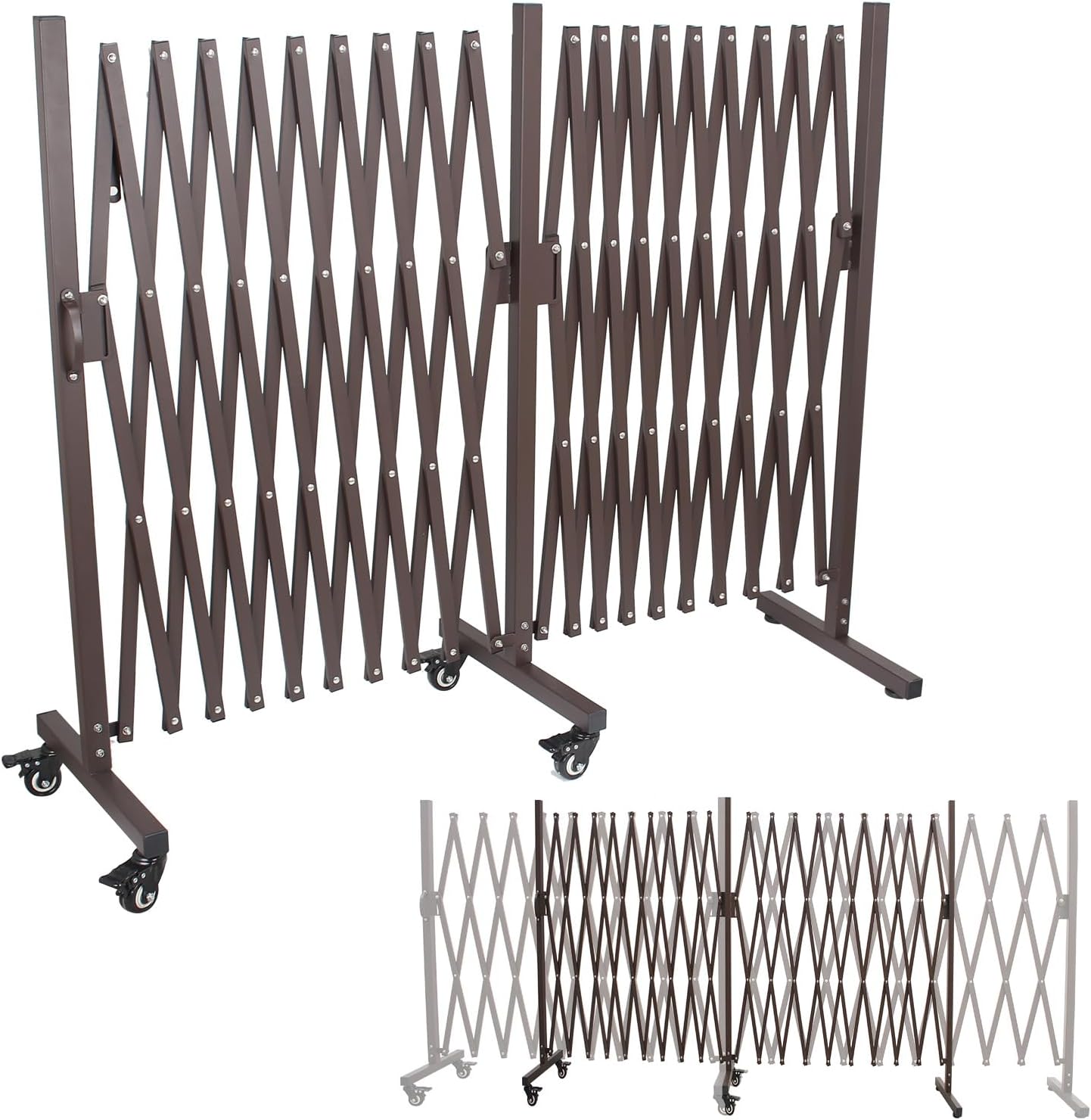 Karpevta Folding Security Gate Aluminum, Expanding Fence Gate Max ...