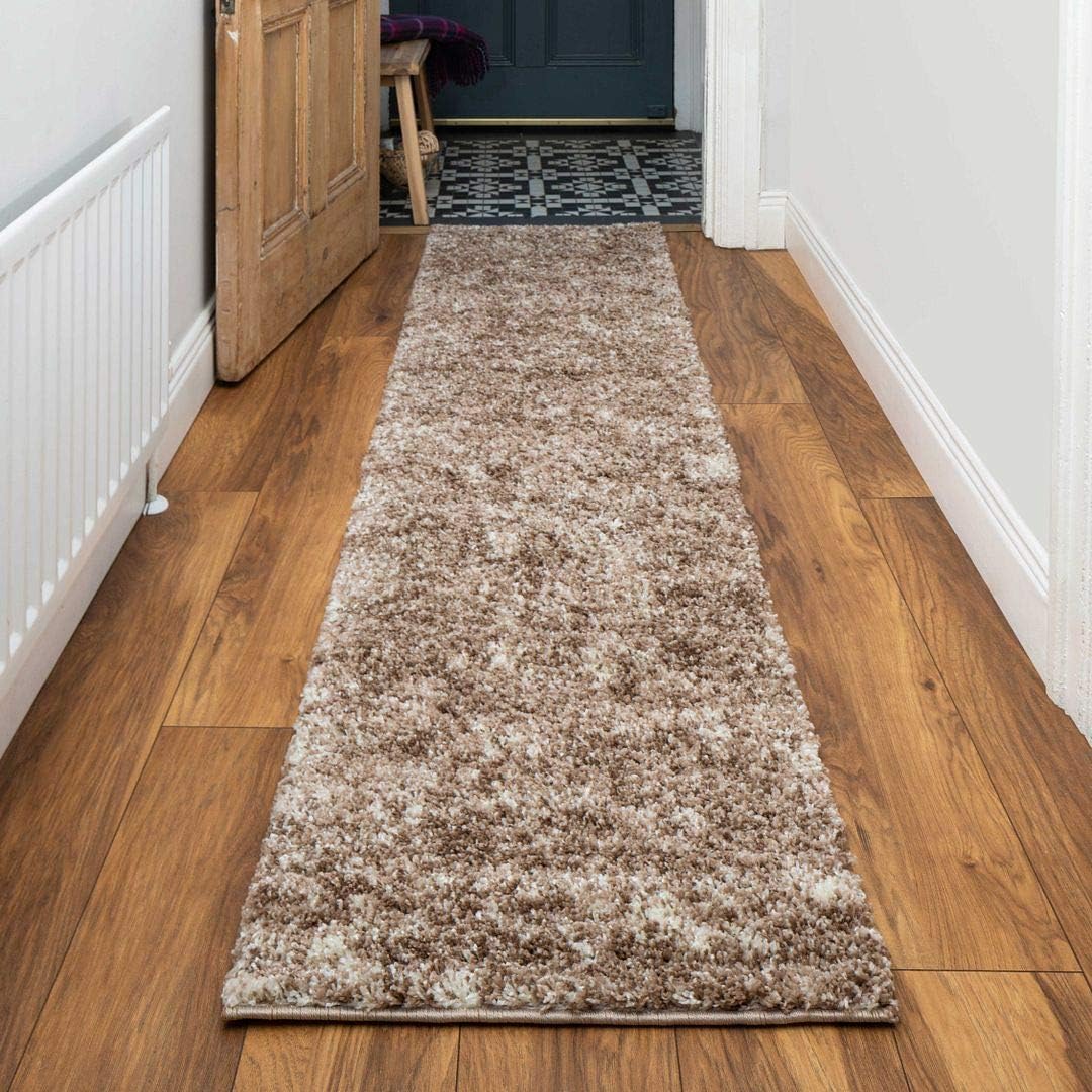 The Rug House Brown Rubber Backed Very Long Hallway Hall Runner Narrow ...