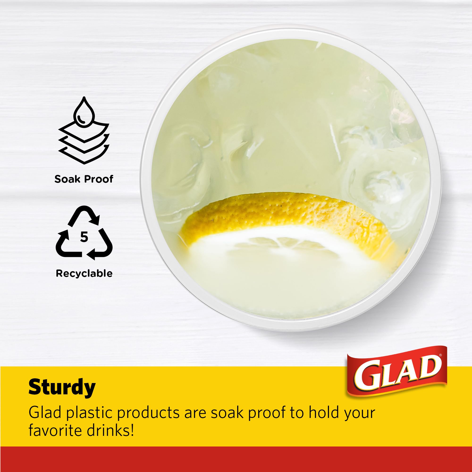 Snapklik.com : Glad Everyday Clear Plastic Cups