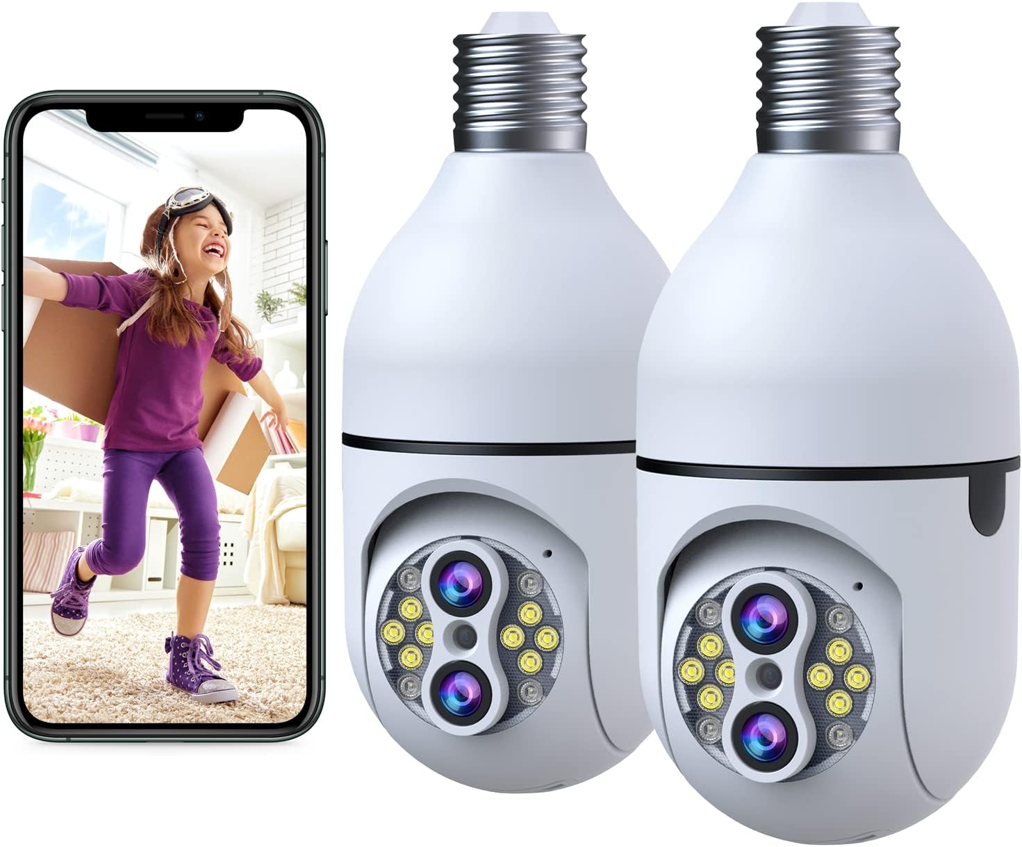 Amazon.com : CKK 2MP Dual Lens Camera,Wireless WiFi 2.4/5GHz Outdoor ...