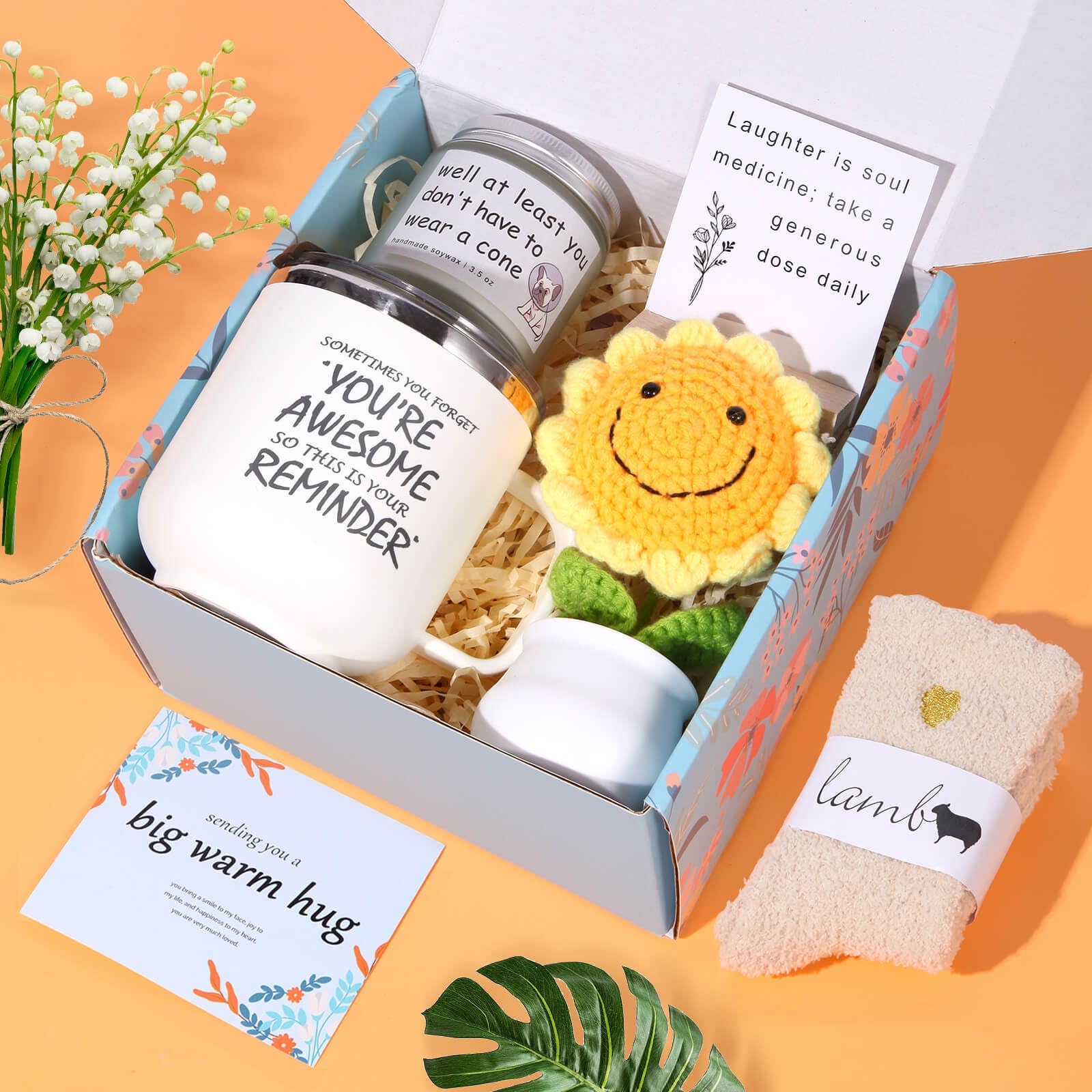 Amazon.com: Get Well Care Package for Women - Feel Better Soon Basket ...