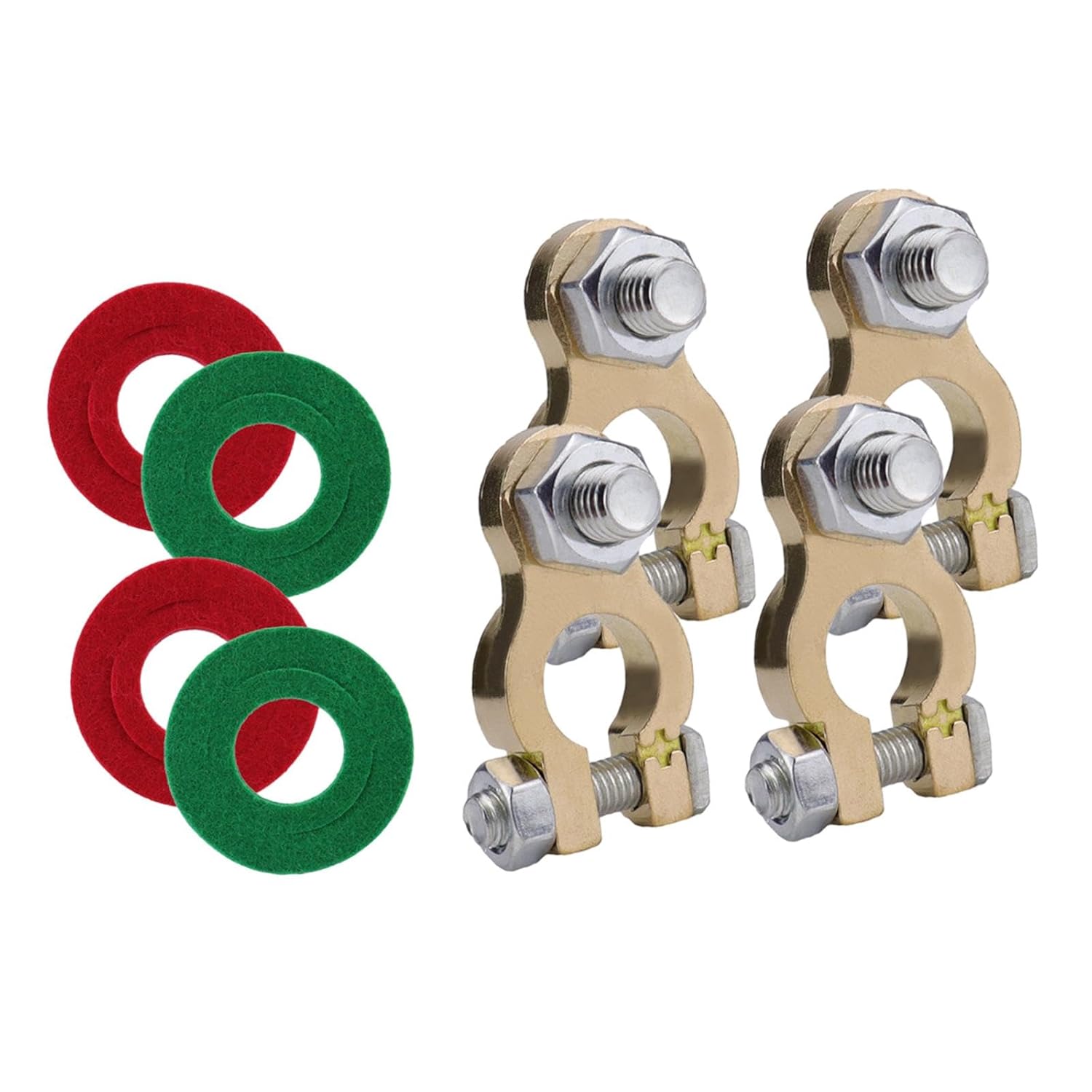 ATORSE 4Pcs Car Battery Terminals Connector M8 for 12V Pure Copper Top ...
