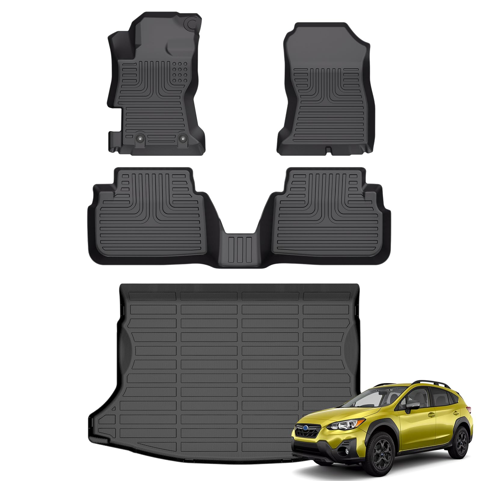 Amazon.com: AZYT Floor Mats & Cargo Liner for Subaru Crosstrek 2018 ...