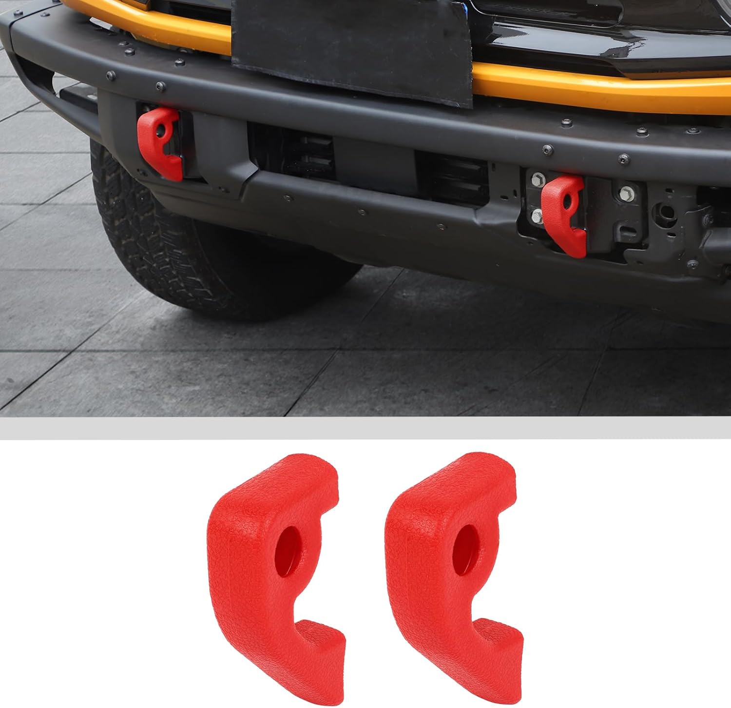 Amazon.com: JWWY Front Bumper Tow Hook Covers Tow Trailer Hitch ...