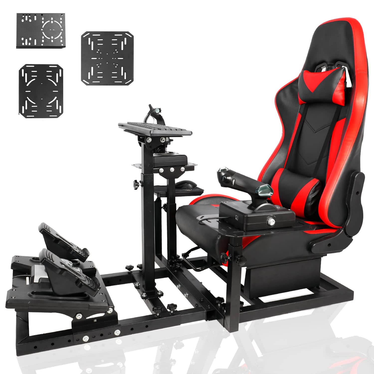 Amazon.com: Anman Space Flight Simulator Cockpit With Racining Red Seat ...