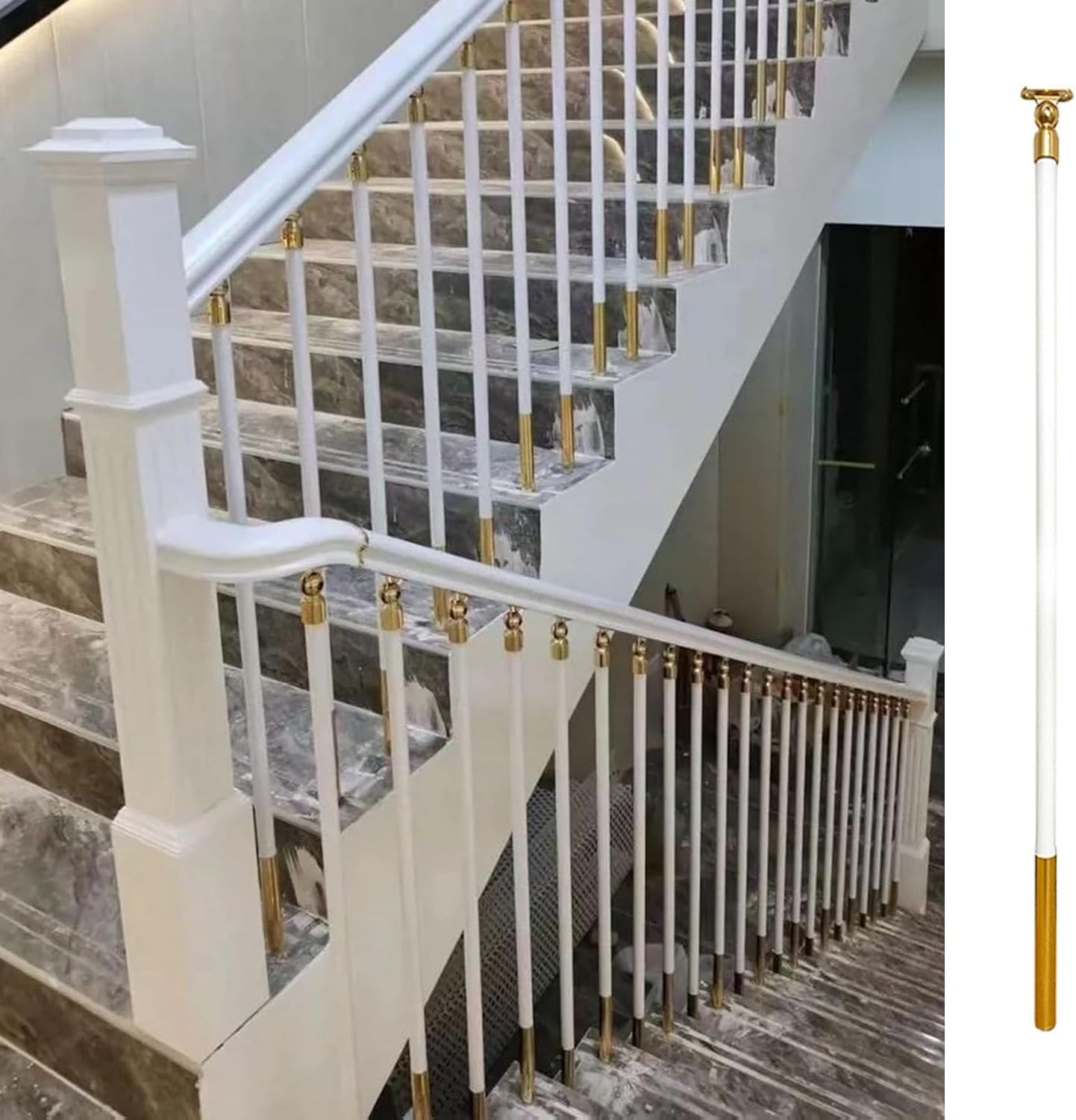 Amazon.com: RENLXFI 95cm Heigh Metal Balusters Stair Spindles Post ...