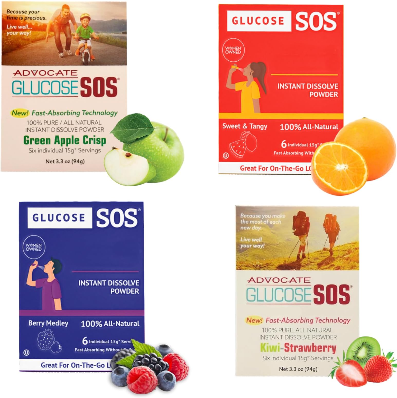 Amazon.com: Glucose SOS Glucose Packets with Natural Dextrose, Fast ...