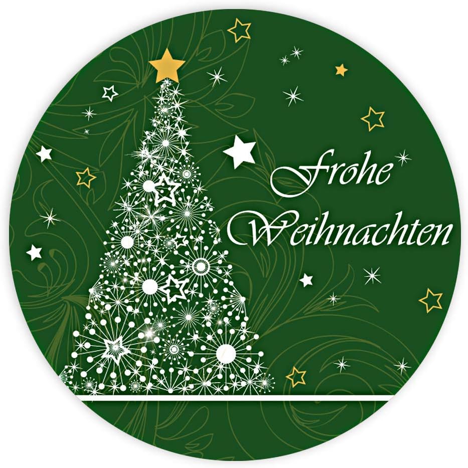 Weihnachtsaufkleber Weihnachtssticker Frohe Weihnachten mit ...