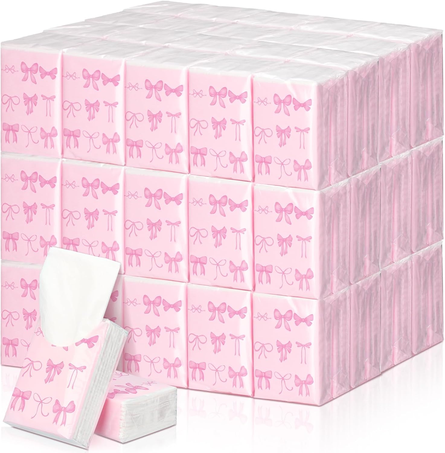 Amazon.com: Therwen 100 Pack Pocket Tissues Travel Packs Bulk 1000 ...