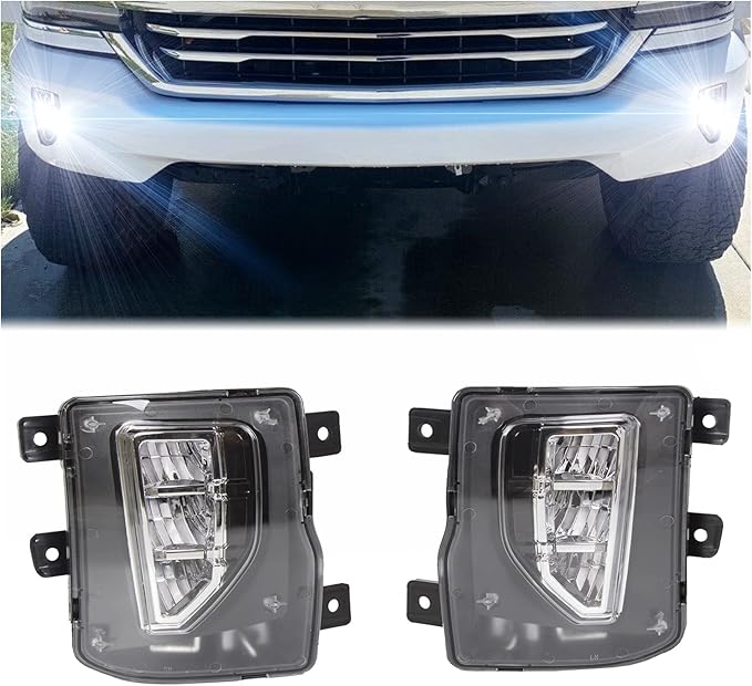 Amazon.com: ECOTRIC Clear LED Fog Lights Compatible with 2016-2019 ...