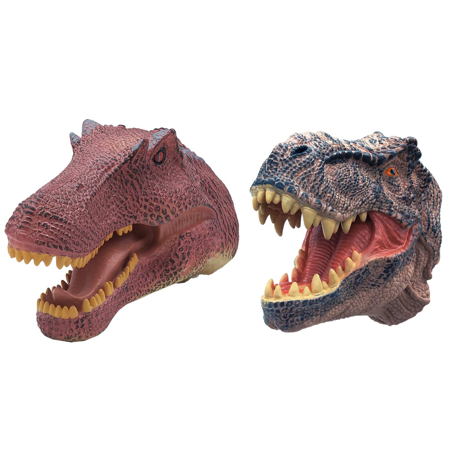 Zerospace Dinosaur Hand Puppet Toys Soft Rubber Realistic 9 Inch ...