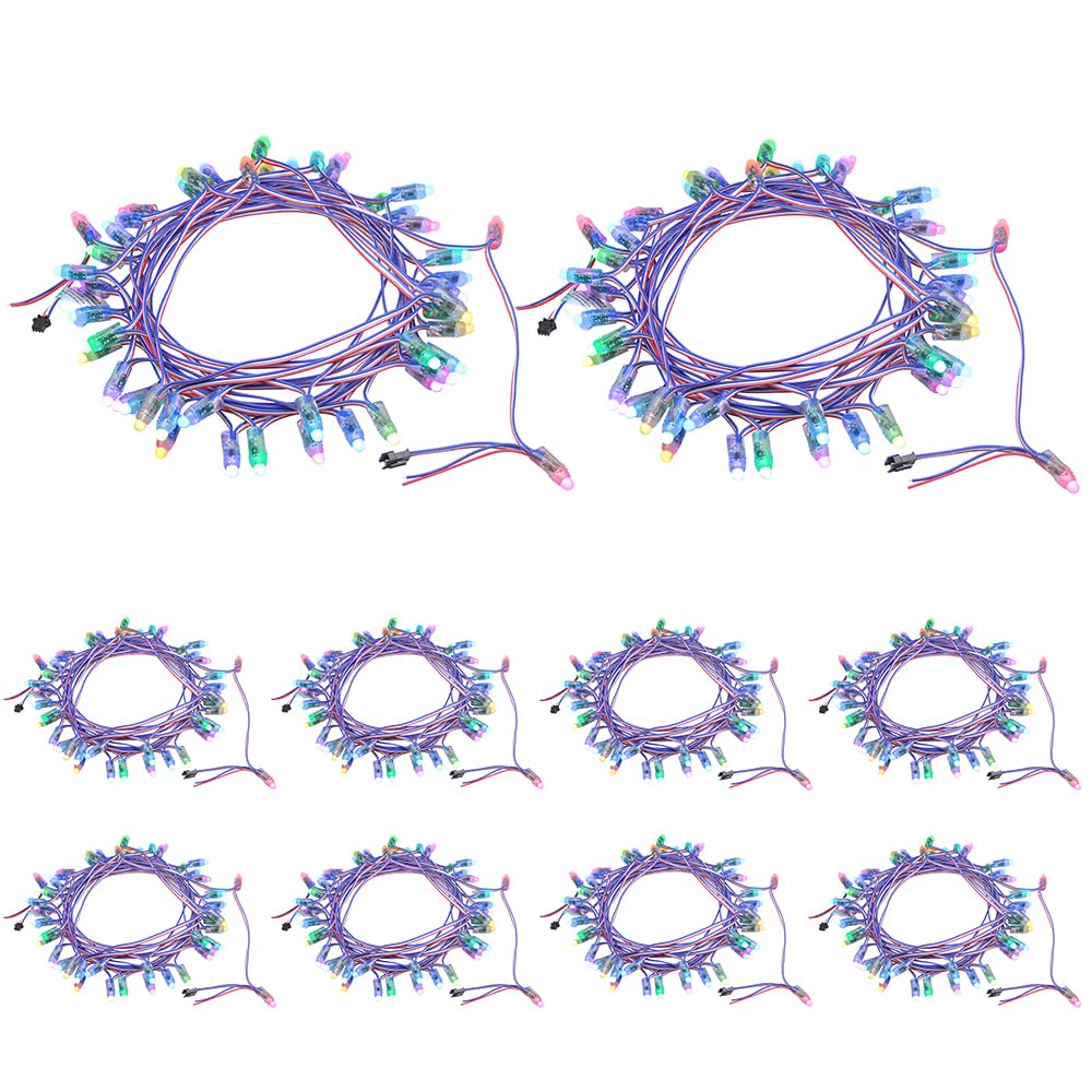 ALITOVE 12V 500pcs WS2811 Pixel Lights Addressable Programmable 328ft ...