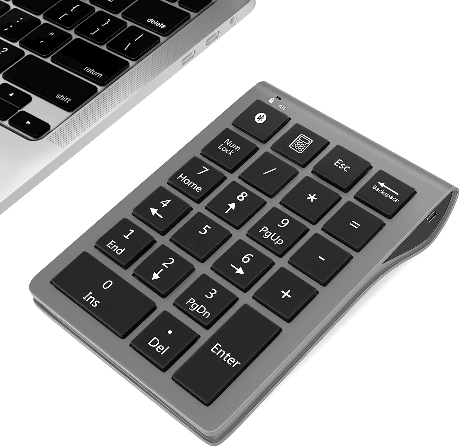 Amazon.com: Foloda Bluetooth Number Pads for Laptop: 22 Keys Wireless Financial Accounting ...