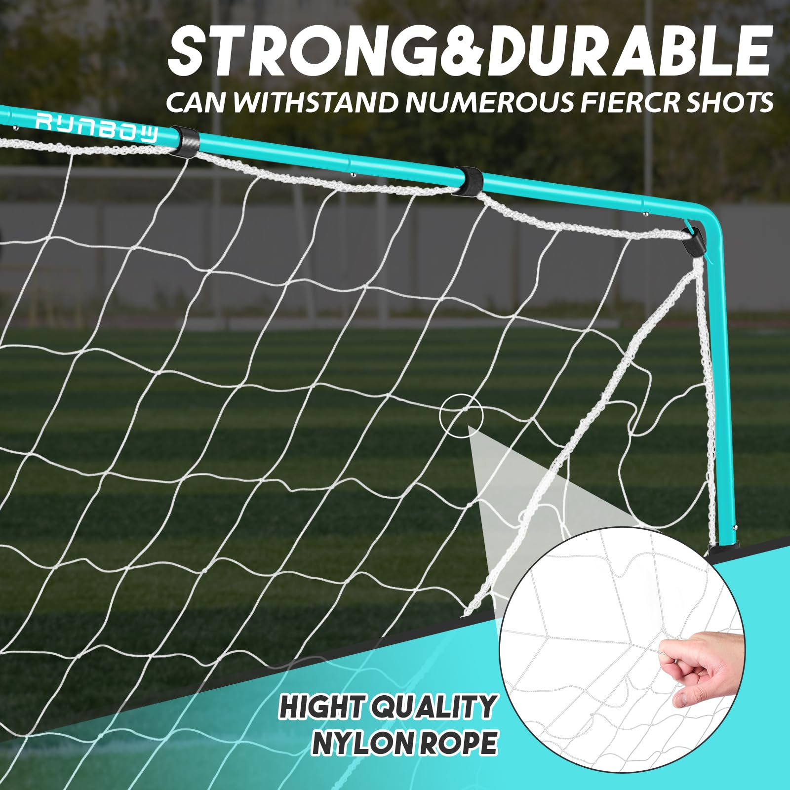 Snapklik.com : RUNBOW 6x4FT Portable Kids Soccer Goal For Backyard ...