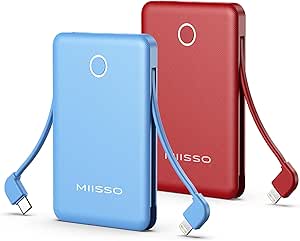 Amazon.com: miisso 2 Pack 6000mah Power Bank, Red & Blue : Cell Phones ...