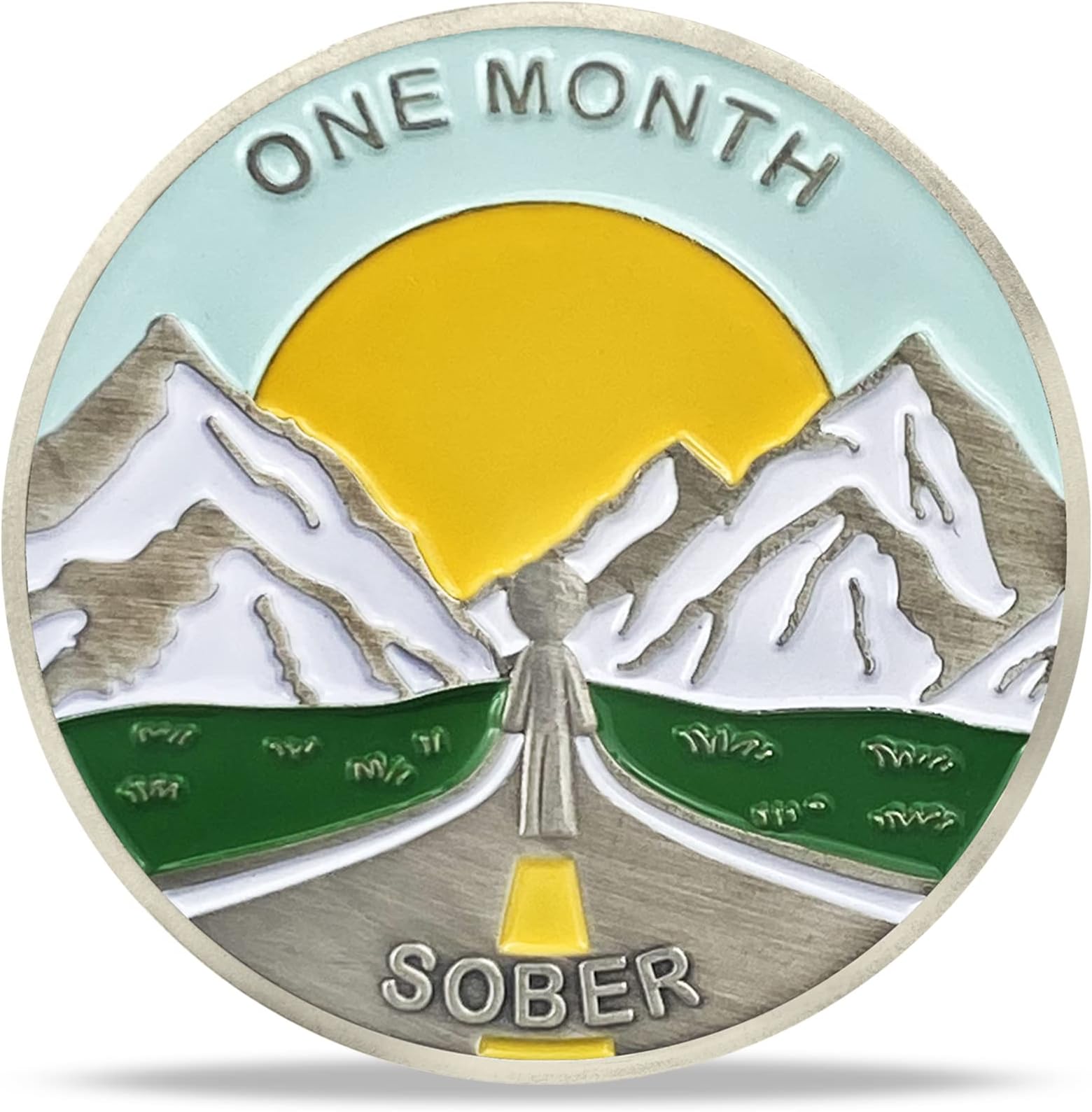 Amazon.com : 1 Month Sobriety Coin Gifts | Highway AA Coin - HA AA Chip ...